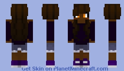 Girl - Brown Hair - Shorts Minecraft Skin