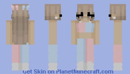 blue and pink Minecraft Skin