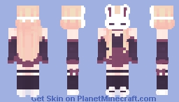 Dark Cute Creepy Bunny Minecraft Skin