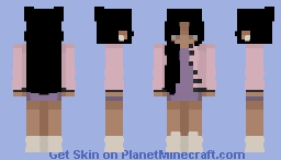 pink jacket with a purple dress Minecraft Skin
