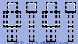 Black&White outline Minecraft Skin