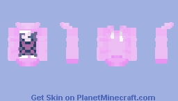 Lunar Client Merch Base - Lunar Butterfly Hoodie (Pink) Minecraft Skin