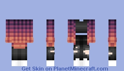 Gradient plaid jacket female version Minecraft Skin