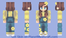 flower girl | sunflower overalls Minecraft Skin
