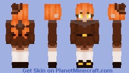 Orange Witch Minecraft Skin