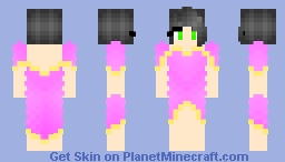girl in a pink dress Minecraft Skin
