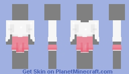 White Shirt and Pink Skirt Minecraft Skin