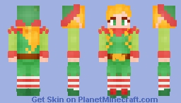Female Christmas Elf! | 1.8+ Minecraft Skin