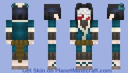 Haku blue eyes Minecraft Skin