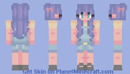 Cute Blueberry Girl Minecraft Skin