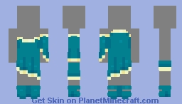 Teal dress Minecraft Skin