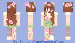 Flower Braid Minecraft Skin
