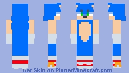 Sonic The Hedgehog - Modern Unshaded Minecraft Skin