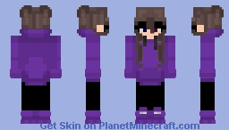 me in purpled outfit Minecraft Skin