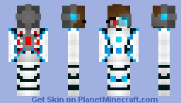 cyborg girl Minecraft Skin