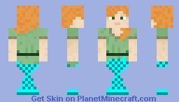 Alex as a Mermaid Minecraft Skin