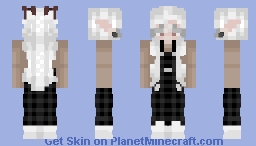 White Haired Woman Minecraft Skin