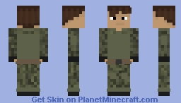 Military battle (Without armor) Minecraft Skin