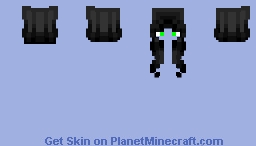 *~ Hair - Dark Short Female Alien Hair ~* Minecraft Skin