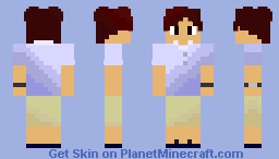 Blue Shirt + Khaki + Slippers Minecraft Skin