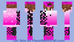 pink glitch hat Minecraft Skin
