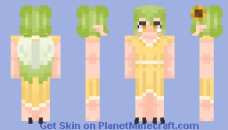 Green haired harpy girl! Minecraft Skin