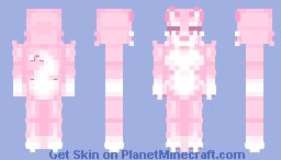 Pink Furry Wolf Minecraft Skin
