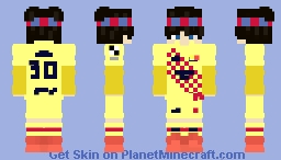 Camiseta FC Barcelona Amarilla #30 Gavi Minecraft Skin