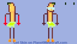 banana man Minecraft Skin