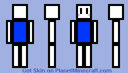 Cute Stickman (Blue) Minecraft Skin
