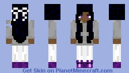 Cute Girl with Bunny or Cat slippers Minecraft Skin