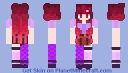 Crimson Girl Minecraft Skin