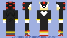 Classic Shadow The Hedgehog Minecraft Skin