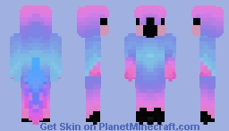 Pink / Blue Parrot v3 Minecraft Skin