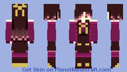 Purple-Gold Goth Minecraft Skin