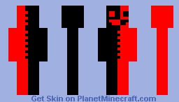 Red x Black skin Minecraft Skin