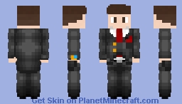Suit with red tie Minecraft Skin
