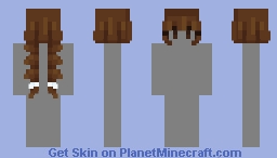 Brown Braided Pigtails Minecraft Skin