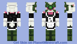 Meowscarada in a suit maid v3 Minecraft Skin