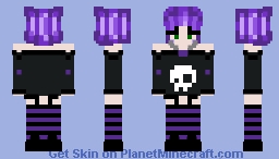 purple skull shirt Minecraft Skin