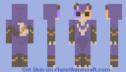 purple stoat / ferret Minecraft Skin