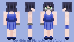 Girl in Blue Dress Minecraft Skin