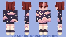 red haired lunar top Minecraft Skin