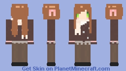 cute chibi autumn/fall girl Minecraft Skin