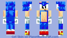 Sonic The Hedgehog (Bedrock Recreation) Minecraft Skin