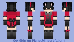 red maid femboy Minecraft Skin