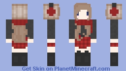 red winter scarf Minecraft Skin