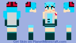 Hatsune Miku Player Skin Minecraft Skin