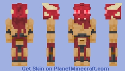 Red dragon knight Minecraft Skin