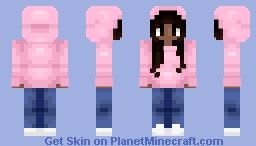 Gift | Pink Hoodie Girl Minecraft Skin